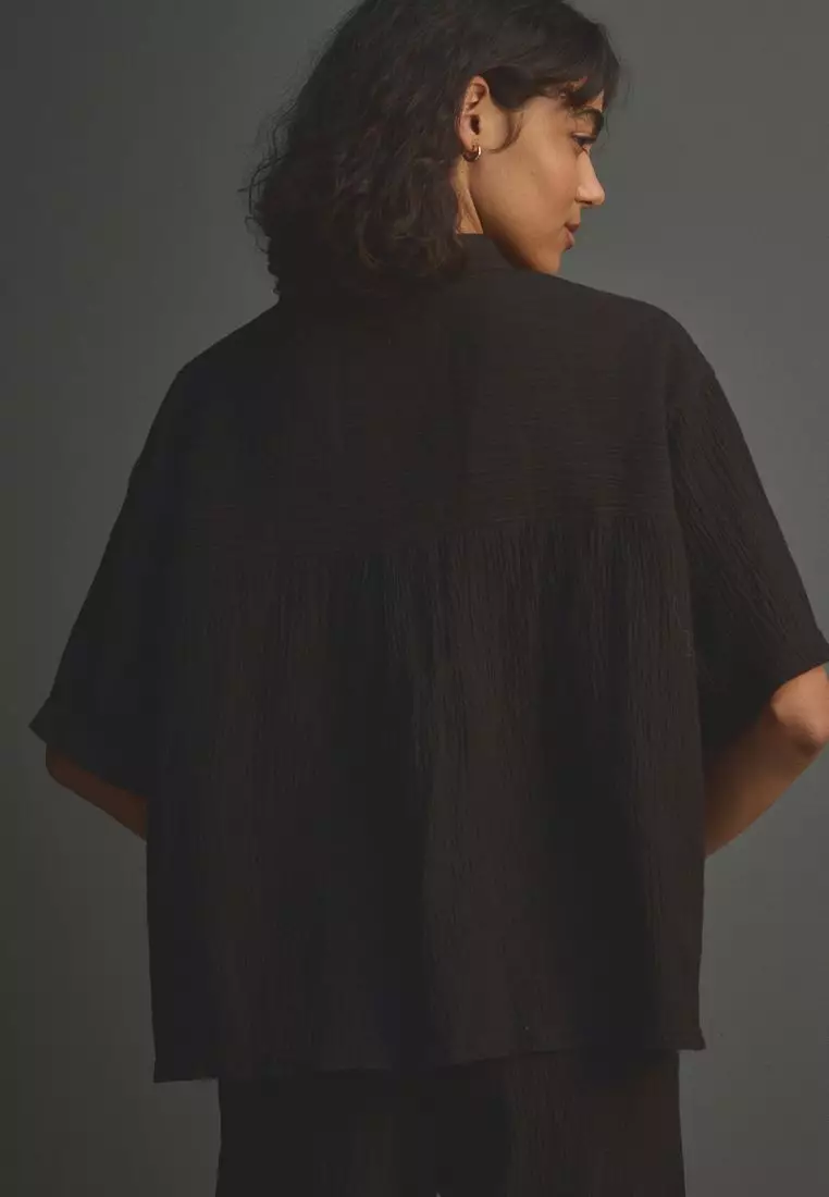 Buy NEXT Linen Blend Textured Shirt 2025 Online | ZALORA