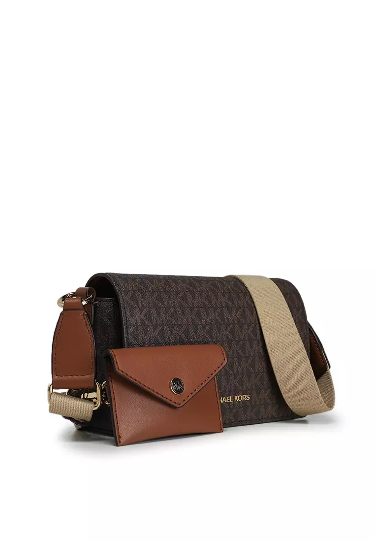 Buy Michael Kors Vincent Monogram Small Crossbody Bag With Card Case ...