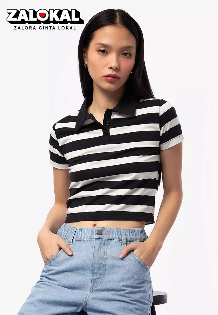 Jual COLORBOX Short Sleeve Stripe Polo Top Original 2024 | ZALORA ...
