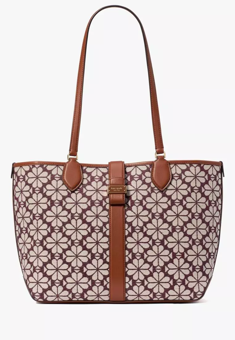 Jual Kate Spade KATE SPADE Spade Flower Jacquard Medium Open Tote ...