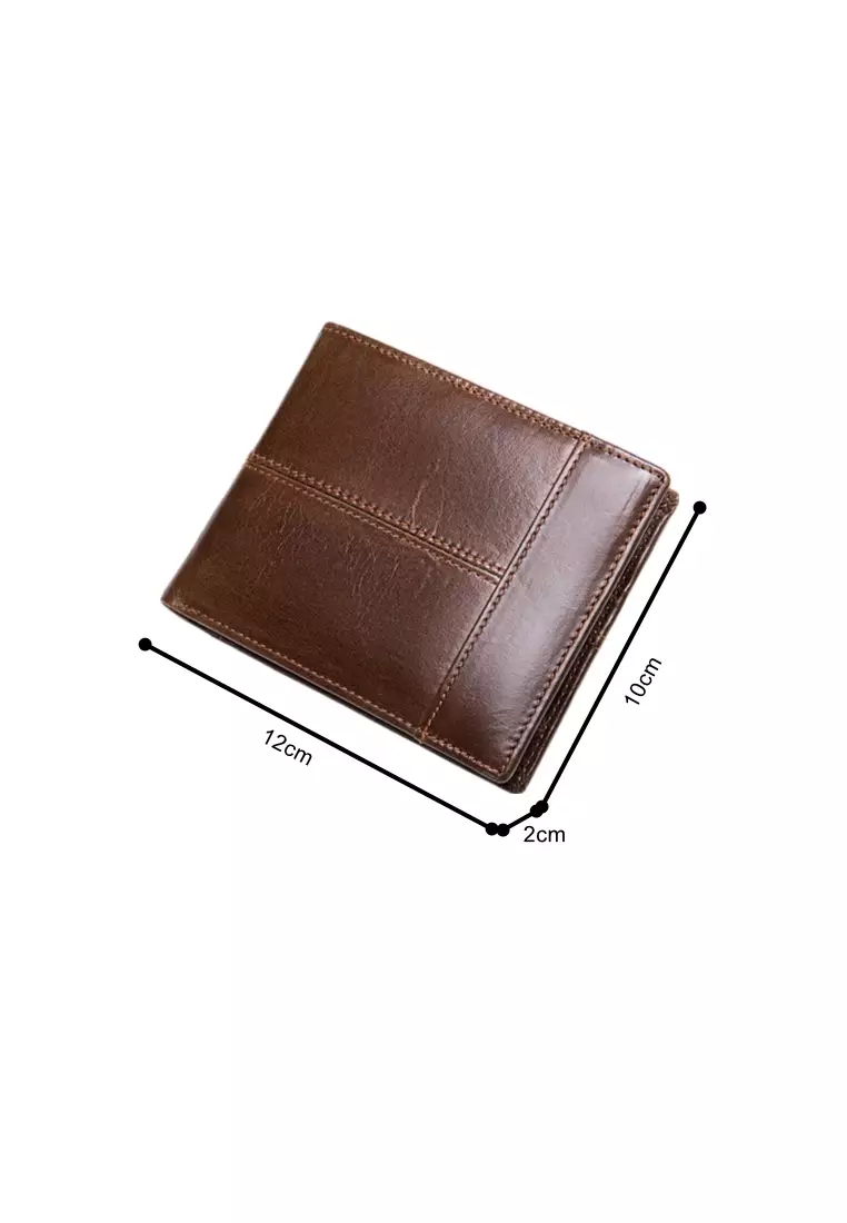Lara Men's Genuine Leather RFID Bifold Short Wallet 2025 | Buy Lara ...