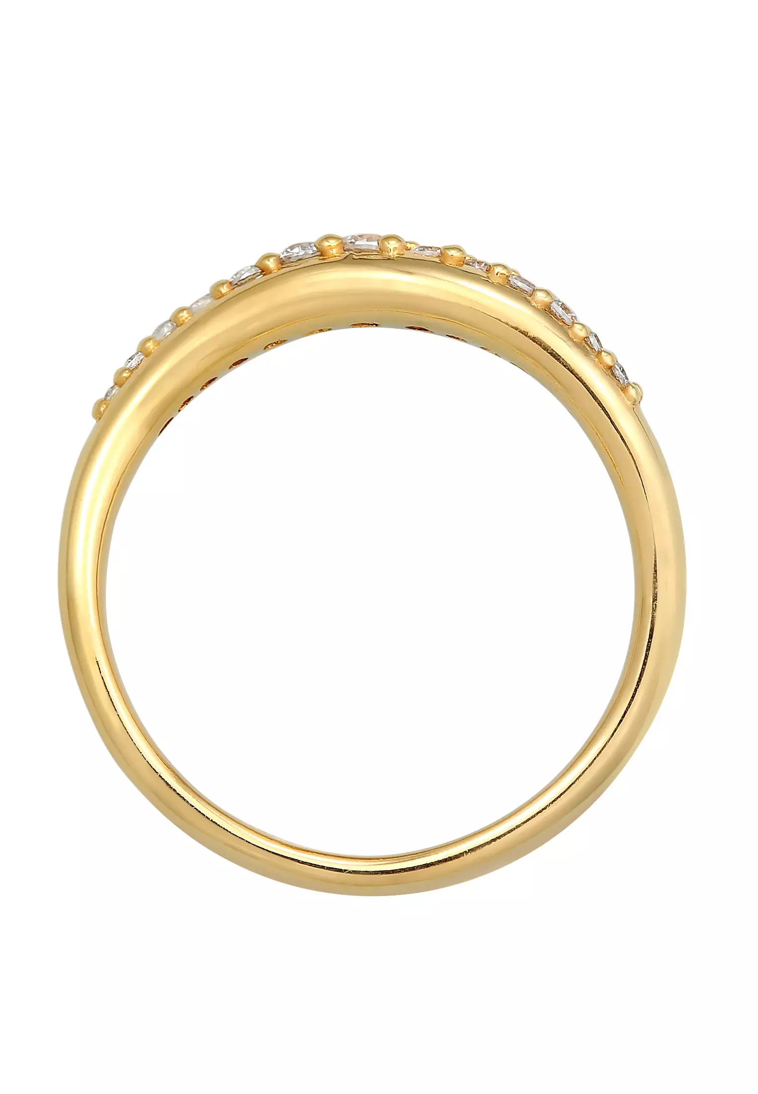 Buy ELLI GERMANY Zirconia Wave Ring – Gold-Plated Silver 2026 Online ...