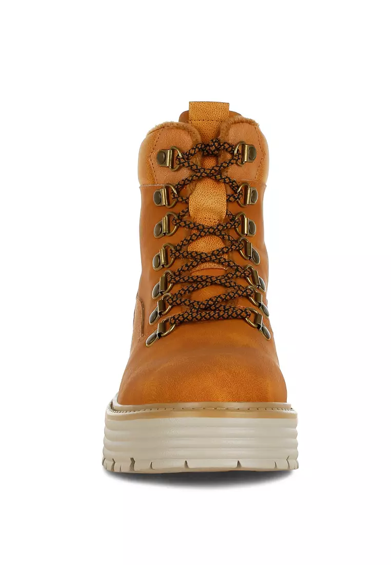 Buy London Rag Lace-Up Chunky Warm Ankle Boots in Tan 2025 Online ...