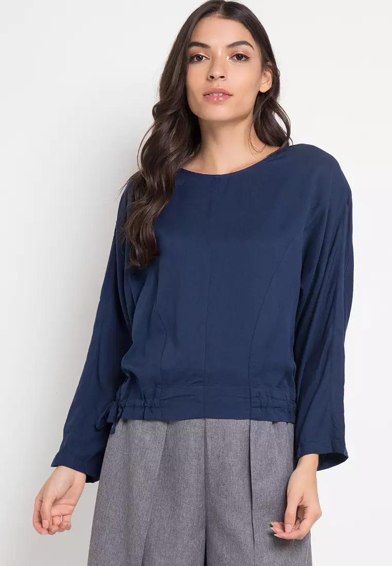 Jual LOGO JEANS Logo Jeans Kemeja Wanita Zael Navy Original 2025 ...