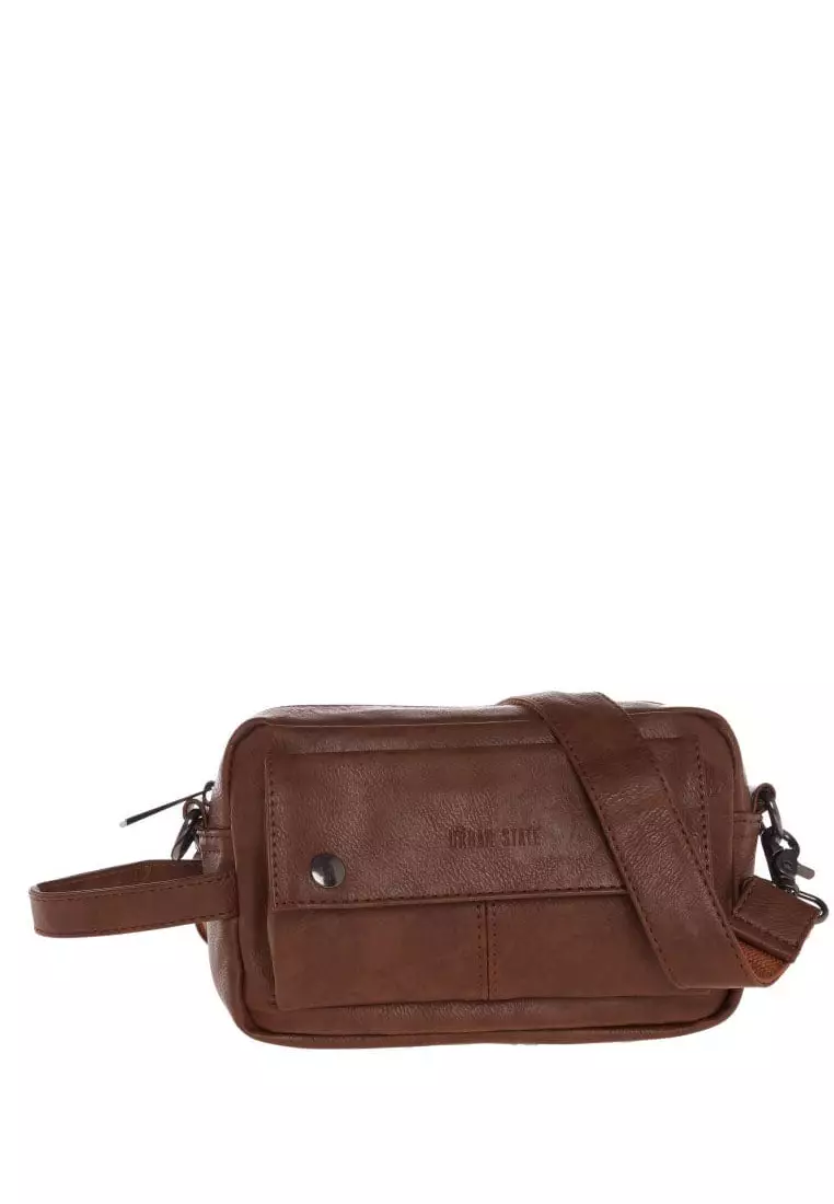 Jual Urban State Distressed Leather Pouch Bag Original 2024 | ZALORA ...