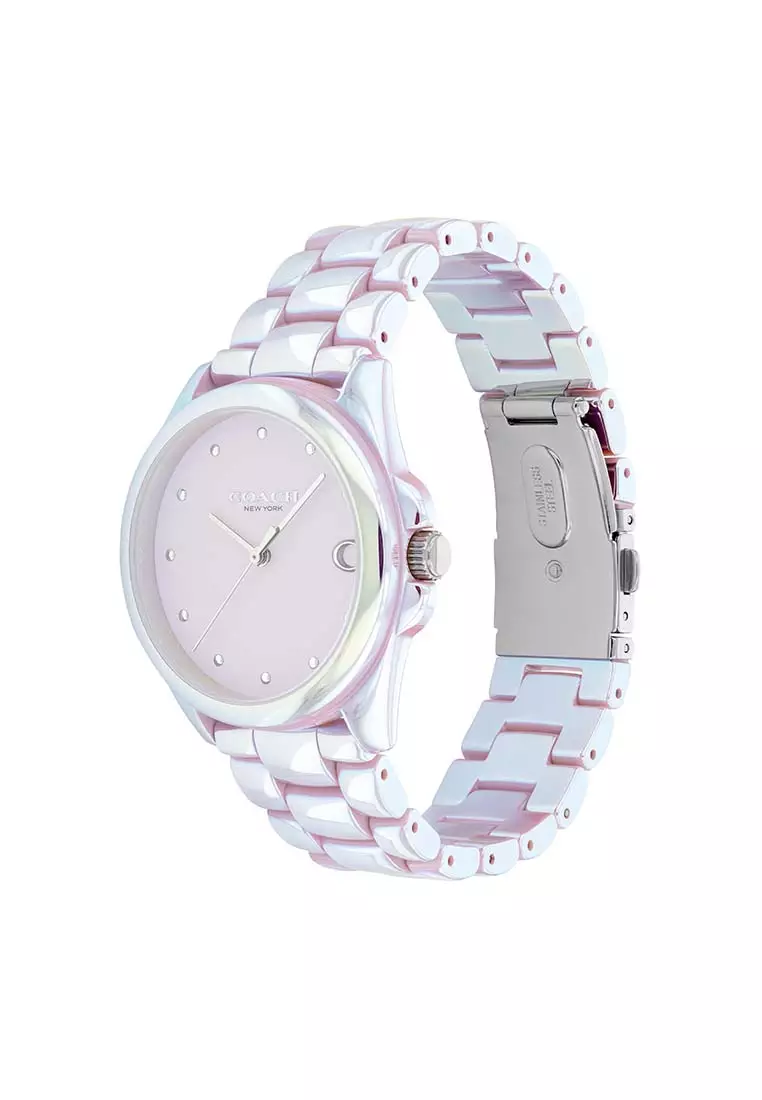 Buy Coach Greyson Silver Ceramic Bracelet Analog Watch CO-14504391 2025 ...
