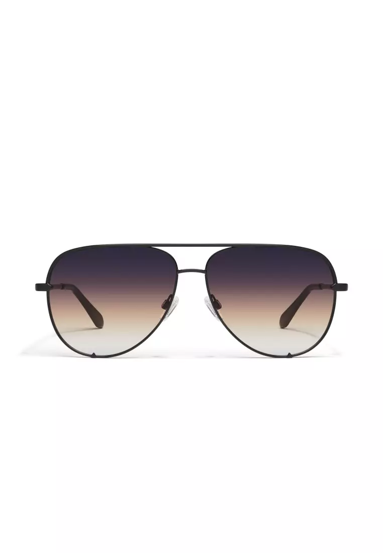 Buy QUAY High Key Extra Large Sunglasses - Black/Futuredusk Poppy ...