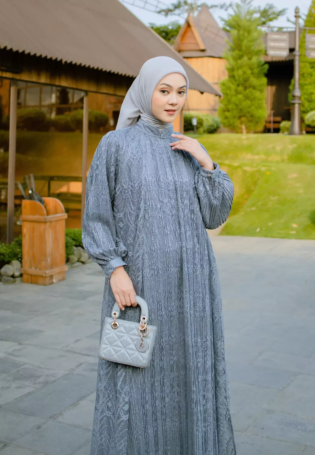Jual LISH Danisha Dress - Grey Original 2025 | ZALORA Indonesia