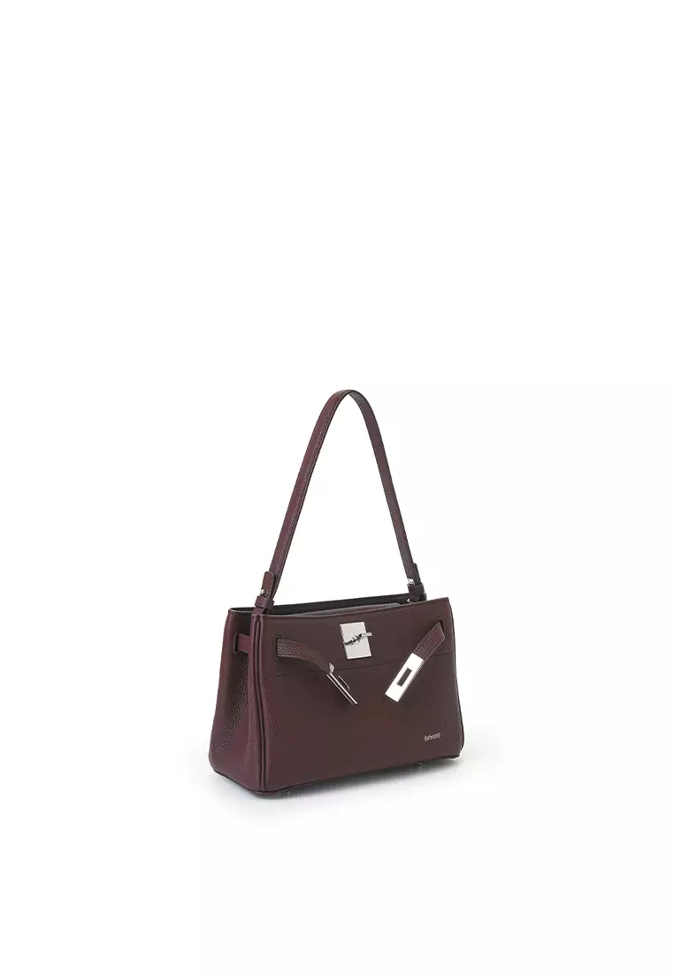Buy RABEANCO SAOIRSE Soft Structural Belt Tote II Mini - Burgundy 2026 ...