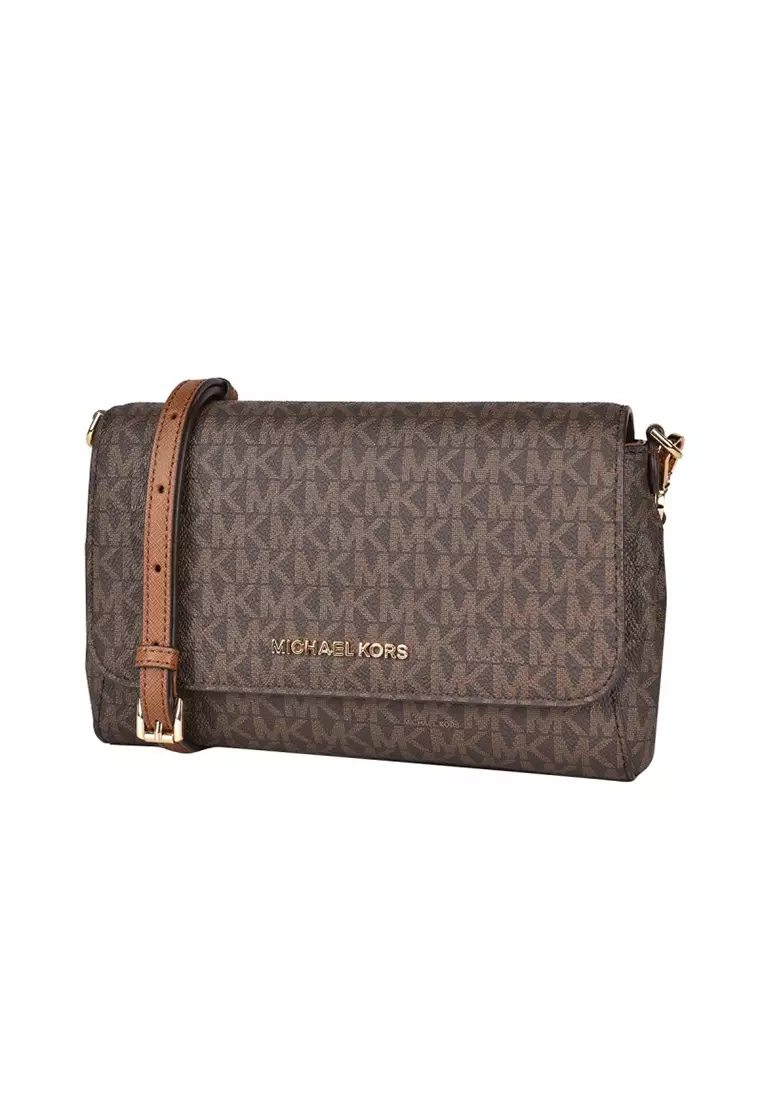 Jual MICHAEL KORS MICHAEL KORS JET SET Women's Brown Signature Pattern ...