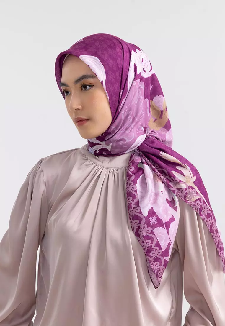 Jual Riamiranda Ria Miranda Burgundy Ophelia Scarf Original 2025 ...