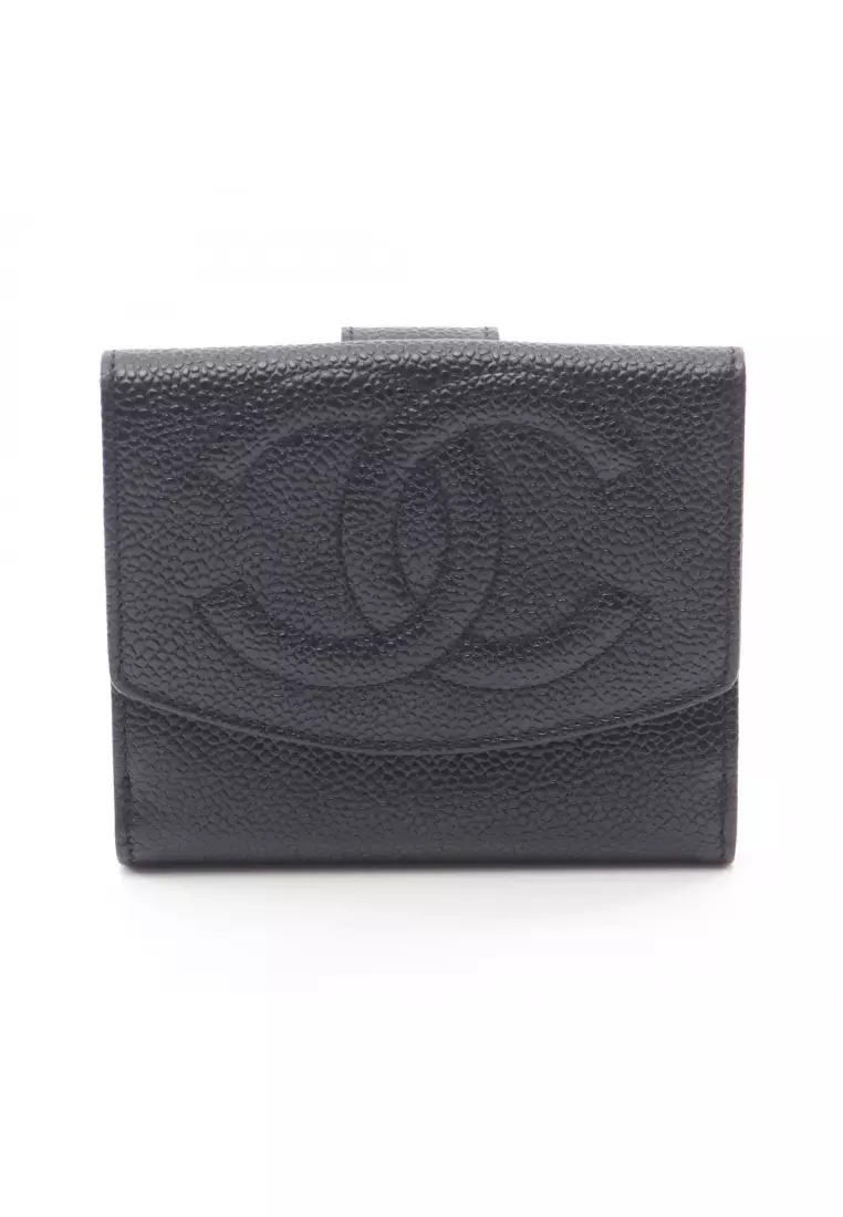 網上選購 Chanel Pre-Loved Chanel coco mark W hook wallet Bi-fold wallet ...