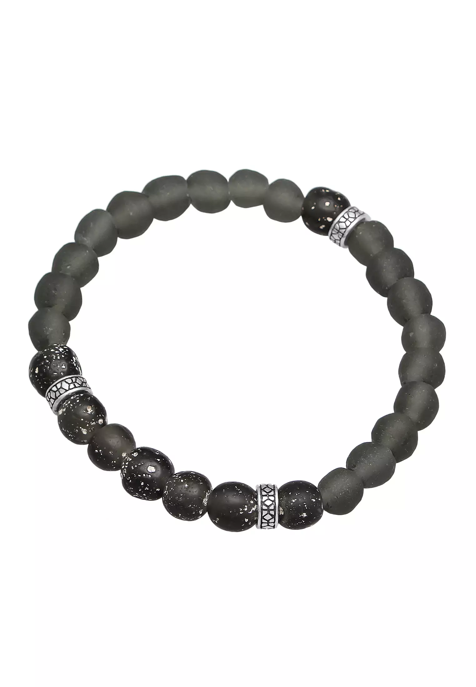 Buy Kuzzoi Bracelet Men Glass Beads Olive Online | ZALORA Malaysia