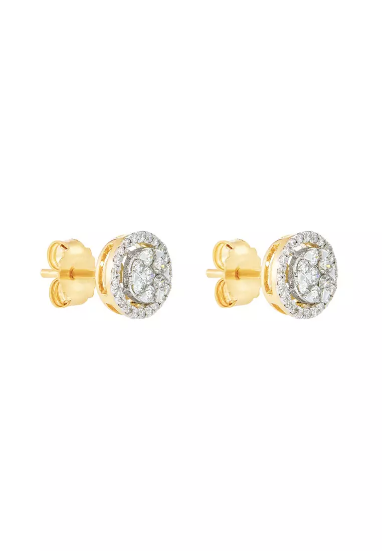 Buy HABIB HABIB Aralia Yellow Diamond Earrings Online | ZALORA Malaysia