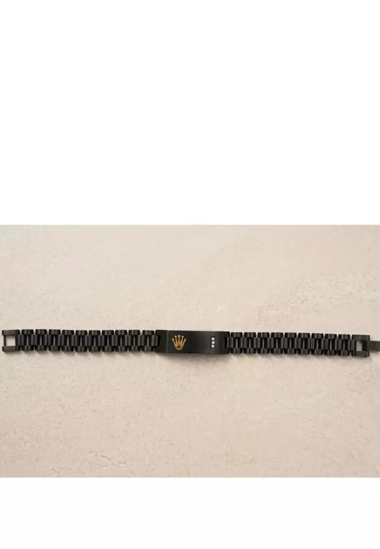 Jual San Marco Men's Accessories Studded Crown Stainless Steel Men's ...