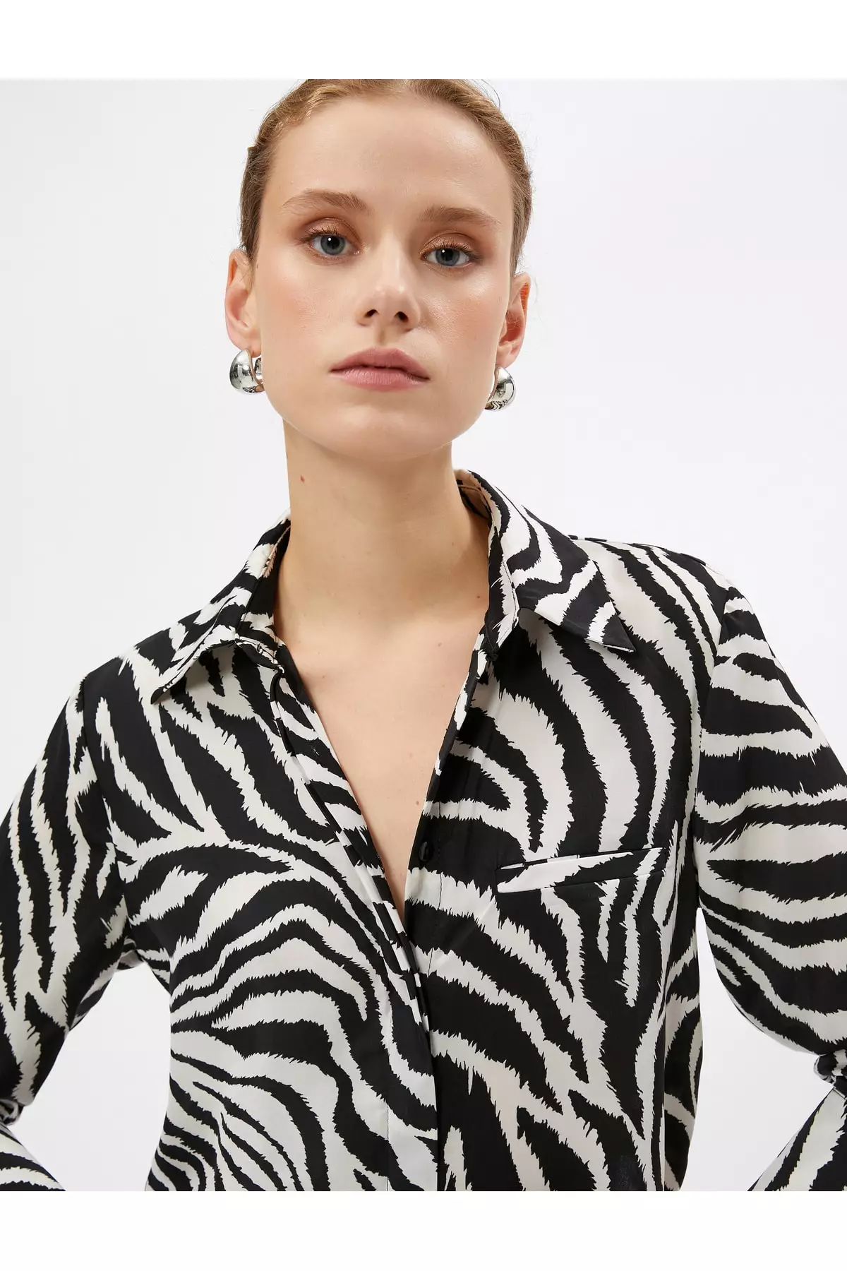 Buy KOTON Zebra Patterned Shirt 2025 Online | ZALORA