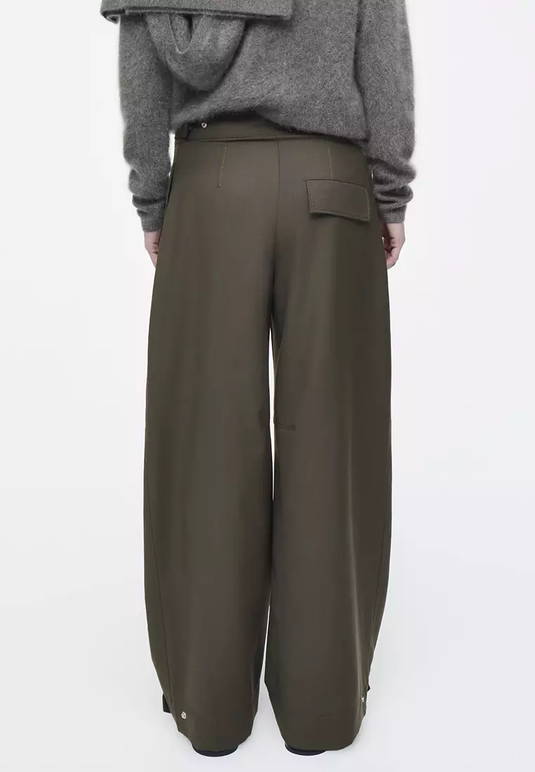 Buy COS Wool Barrel-Leg Utility Trousers 2025 Online | ZALORA Philippines
