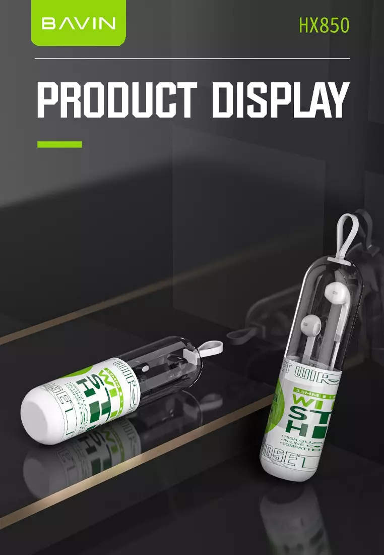 Buy BAVIN HX850 In-Ear Headphone HiFi Sound Quality Built In HD Mic ...