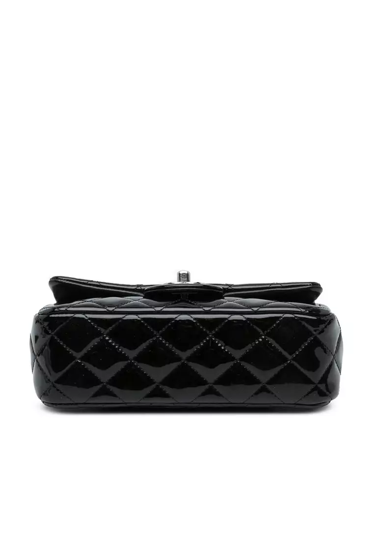 Chanel Pre-Loved Mini Rectangular Classic Patent Single Flap Crossbody ...