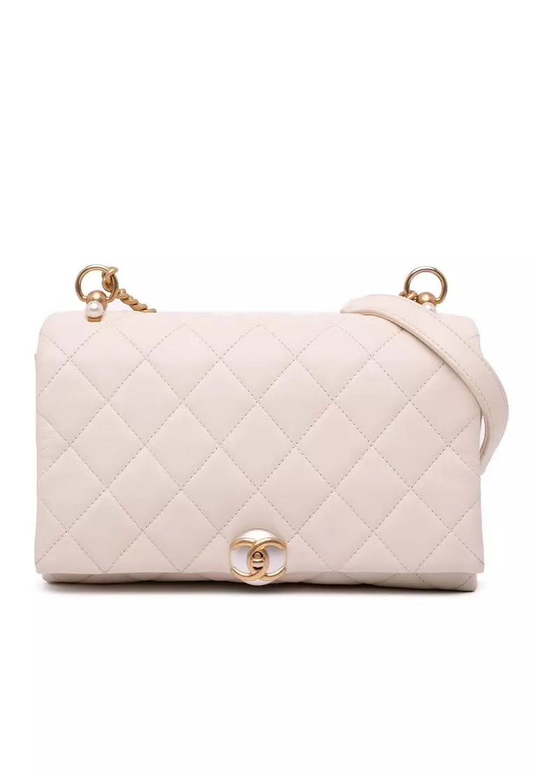 Buy Chanel Pre-Loved Chanel Small Quilted Calfskin Pearl Cc Accordion ...