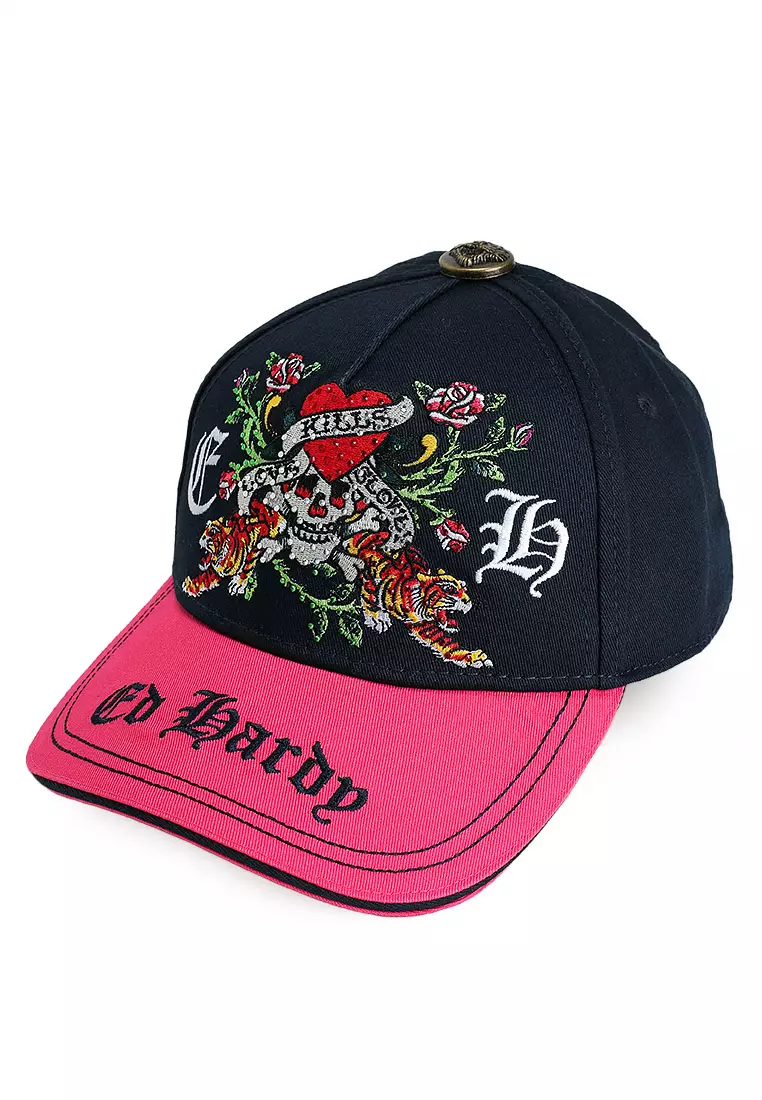 Buy Ed Hardy Iconic Skull Baseball - Cap Online | ZALORA Malaysia
