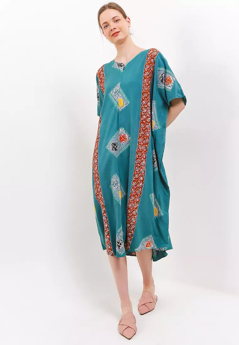 Jual BATIK RIZQINA Daster Sleep Wear Dress Jayanti Hijau Original 2023 ...