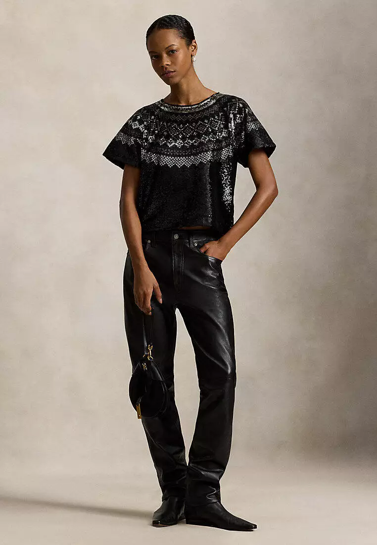 Buy Polo Ralph Lauren Fair Isle Sequined Tee 2026 Online | ZALORA