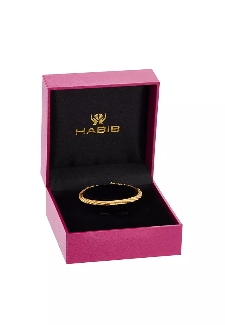 Buy HABIB HABIB Oro Italia 916 Yellow Gold Bangle GB89531124(7)-BBY ...
