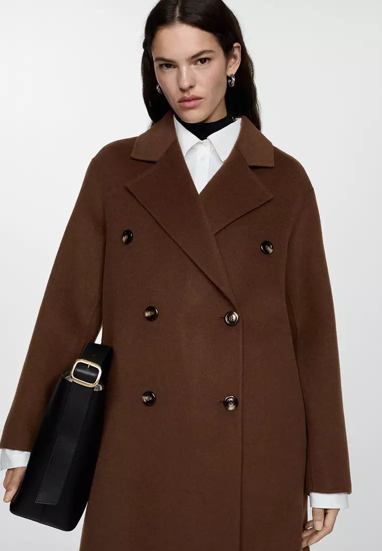 Jual Mango Handmade Oversized Wool Coat Original 2024 | ZALORA Indonesia