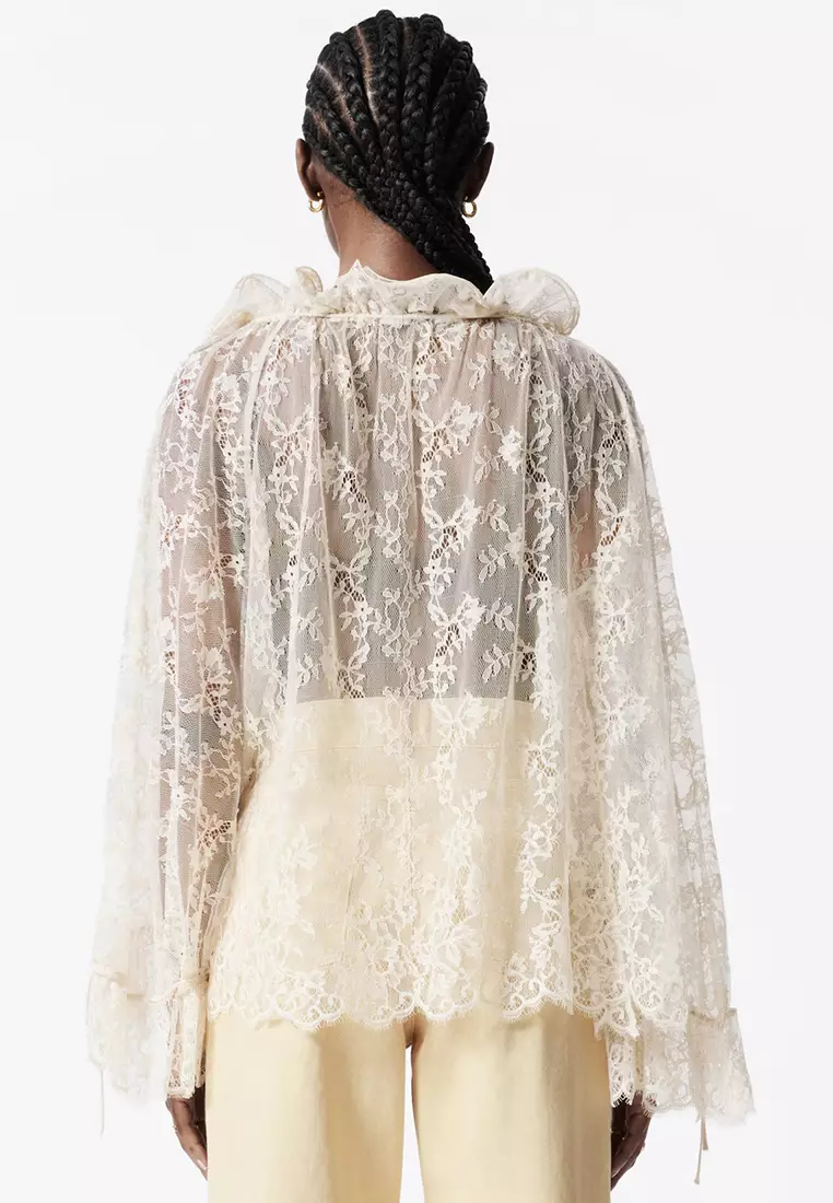 Buy & Other Stories Ruffle Lace Blouse 2025 Online | ZALORA