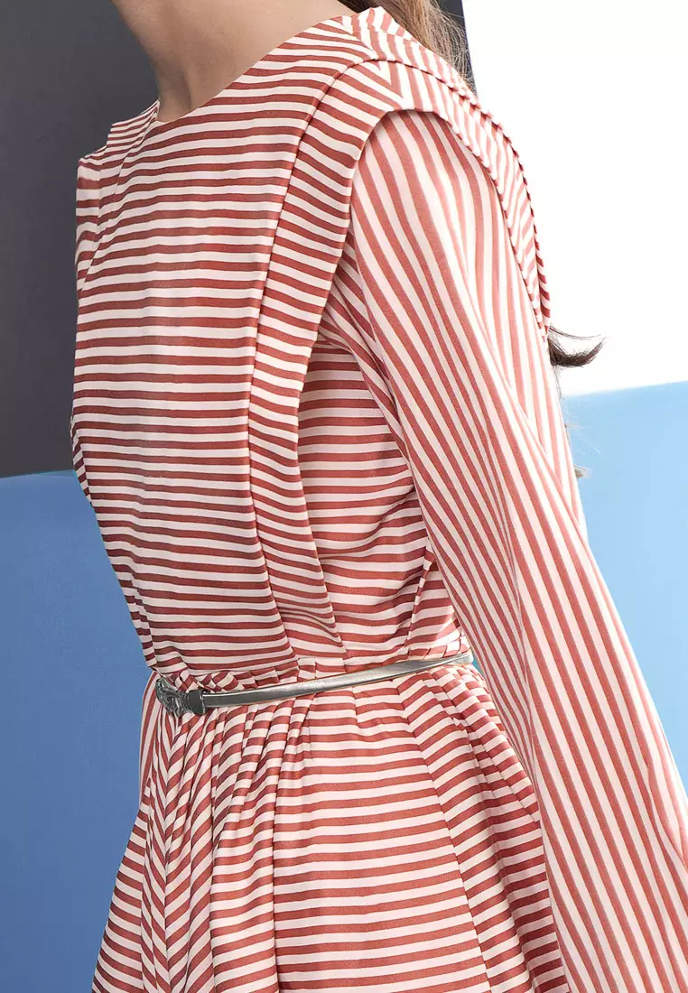 Buy Saturday Club Long Sleeve Stripe Boxy Dress 2026 Online | ZALORA ...