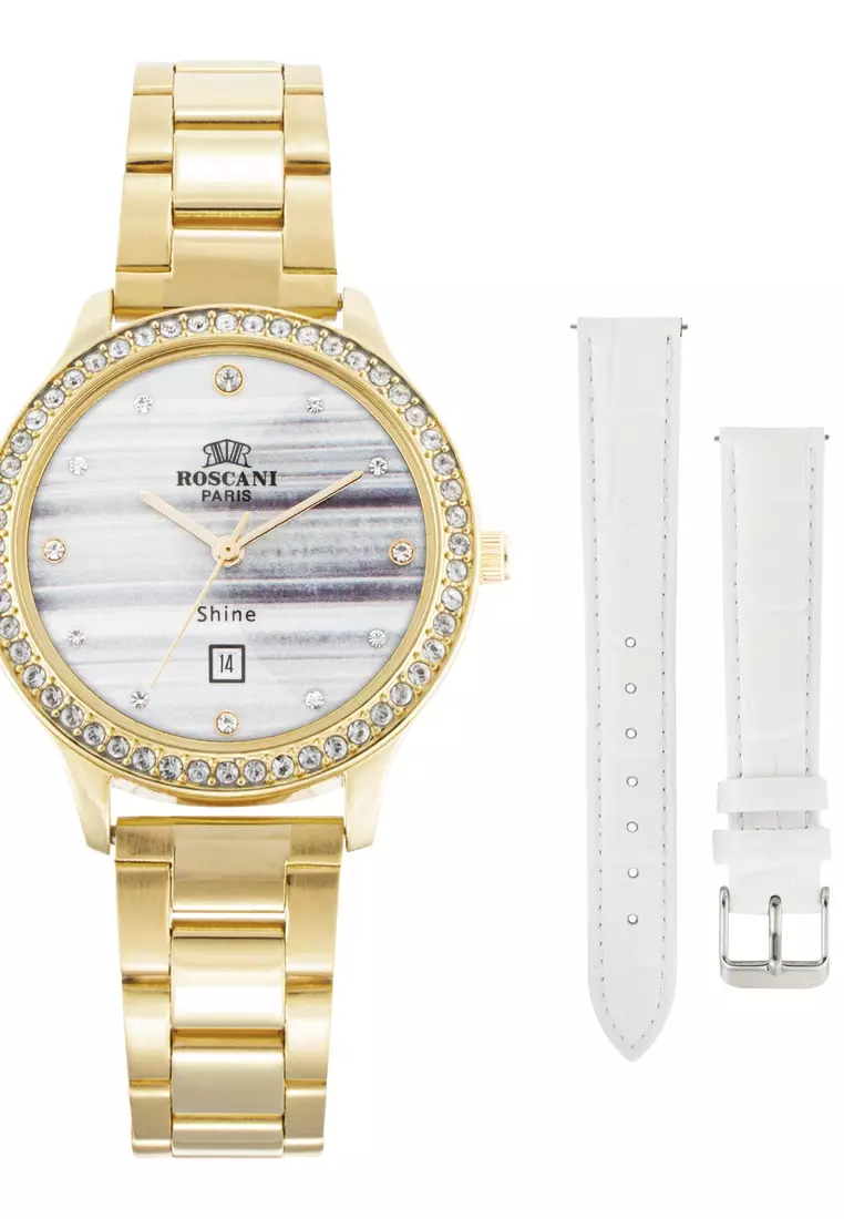 Buy Roscani Roscani Mine E80 (Easy-change band + Malachite Dial) Jam ...