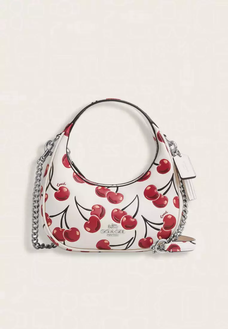 Jual Coach Coach Carmen Mini Crossbody Bag With Cherry Print Chalk ...