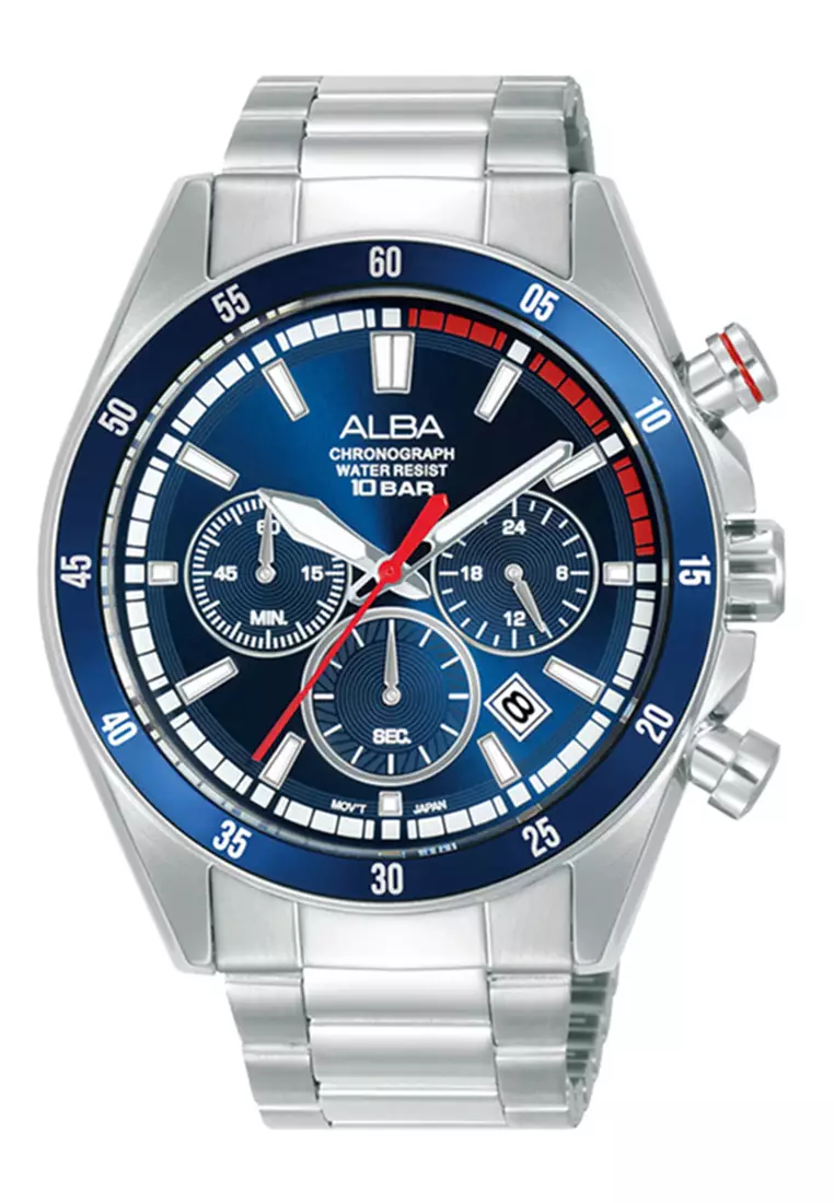 Jual Alba ALBA AT3J27 SILVER BLUE STOPWATCH Original 2025 | ZALORA ...