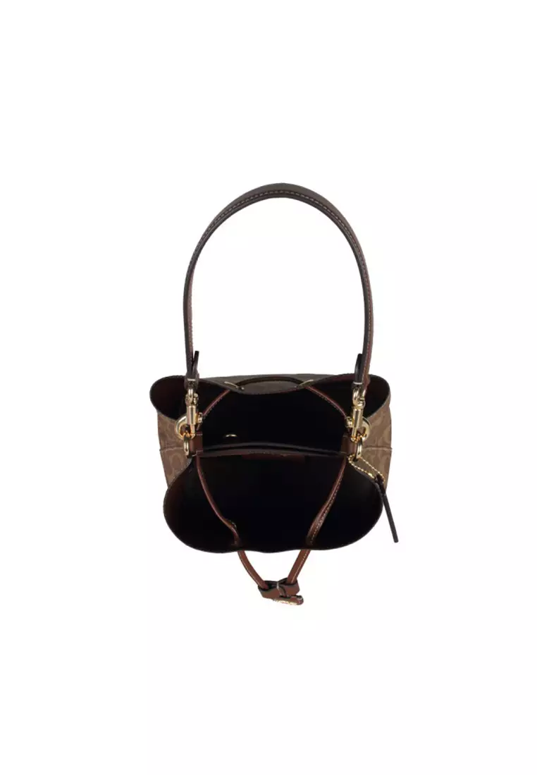Jual Coach Rowan 22 Women's Shoulder Bag in Brown Yellow with Brown ...