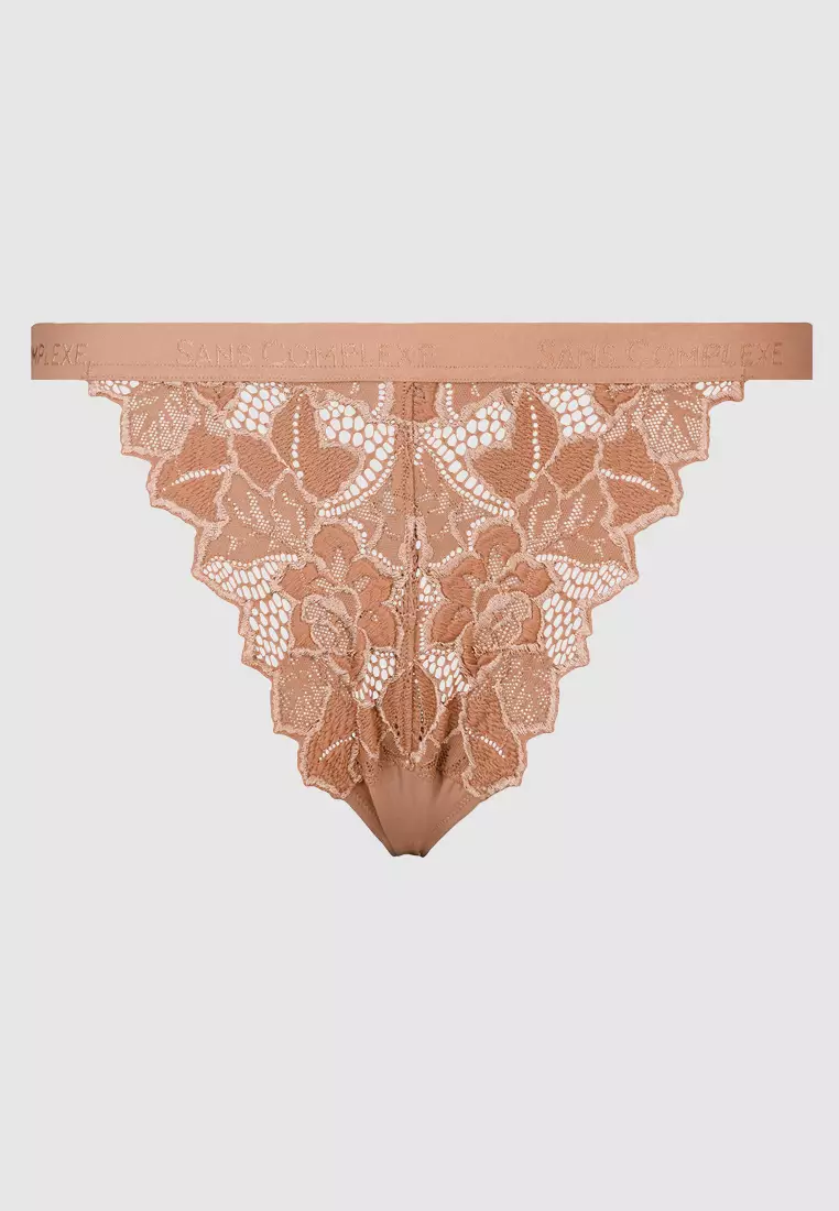 Buy Sans Complexe Arum Gloss Tanga Side Lace Hipster Brief 2025 Online ...