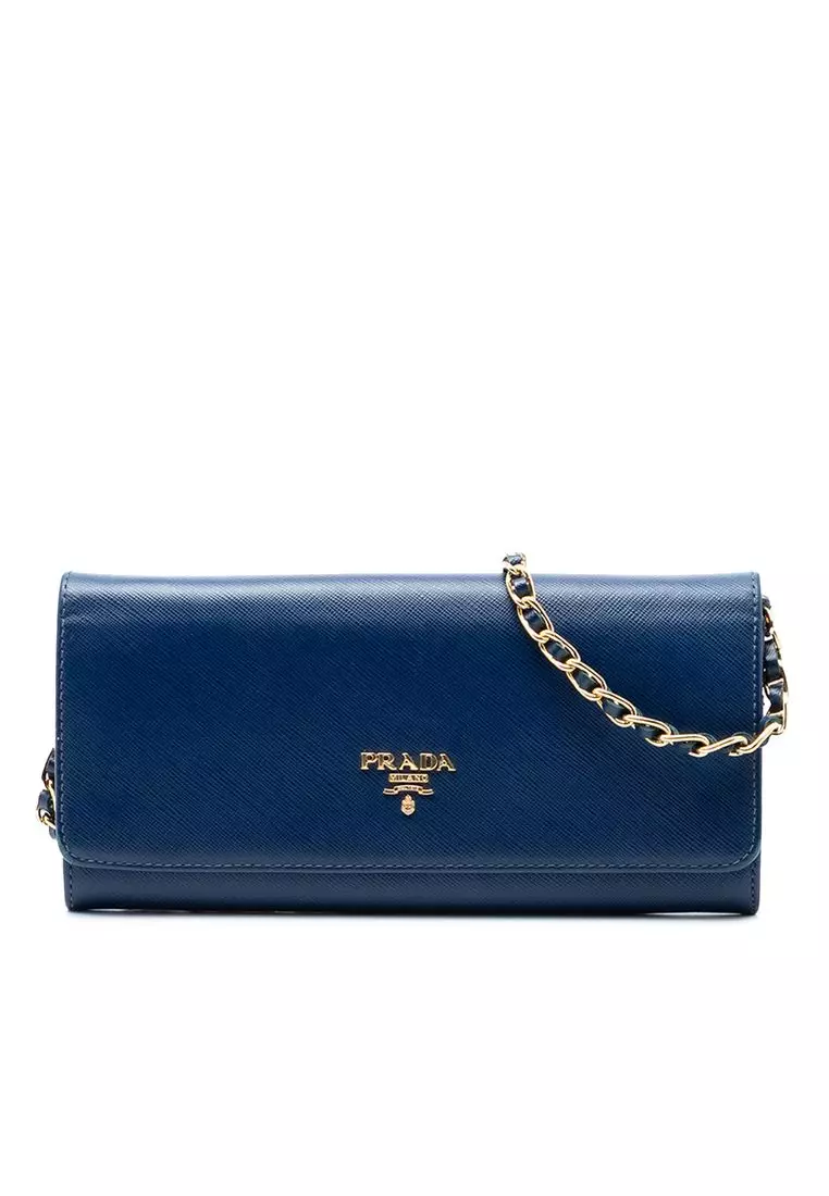 Buy Prada Pre-Loved Prada Saffiano Wallet On Chain 2026 Online | ZALORA ...