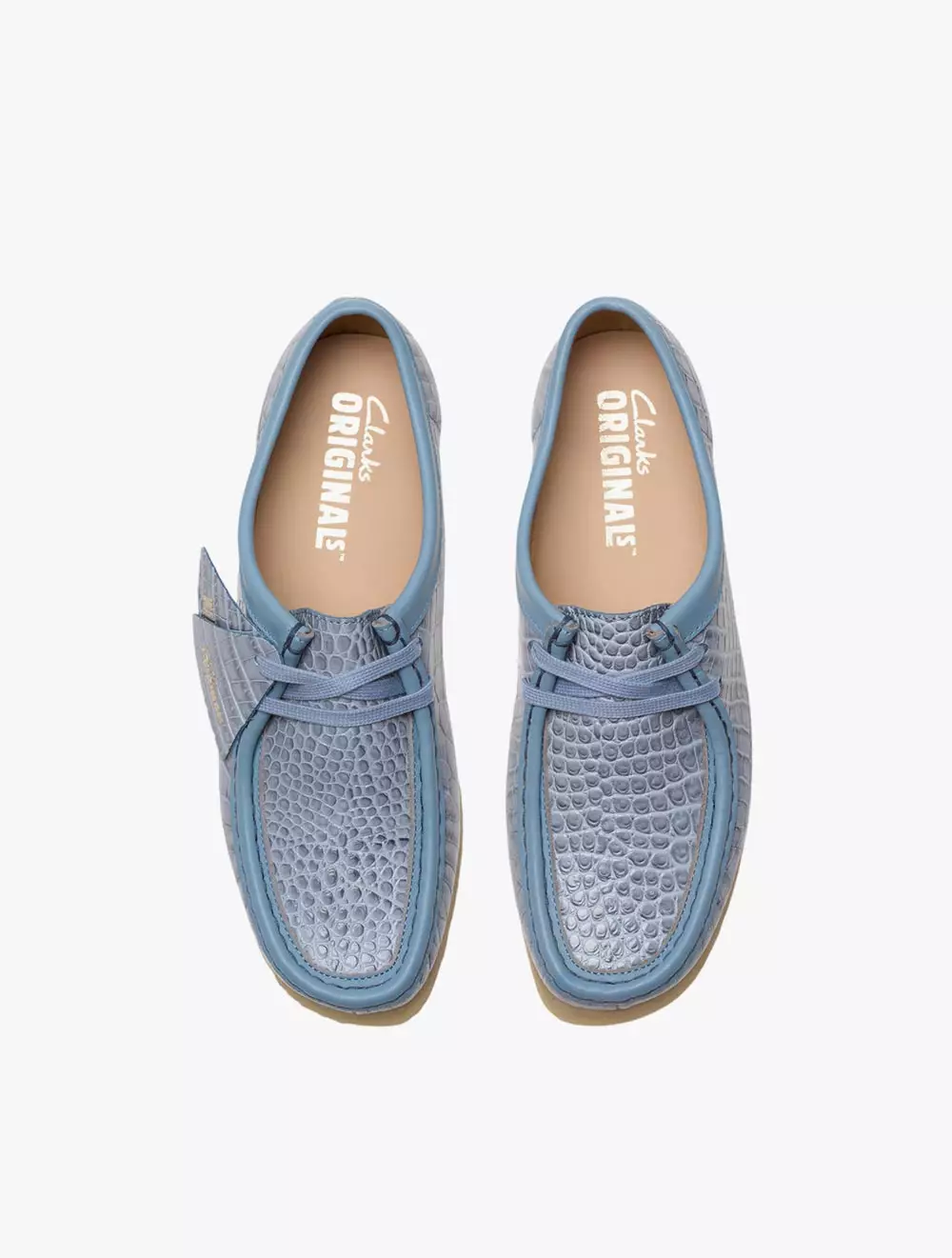 Jual CLARKS Clarks Wallabee. Powder Blue Croc Original 2025 | ZALORA ...