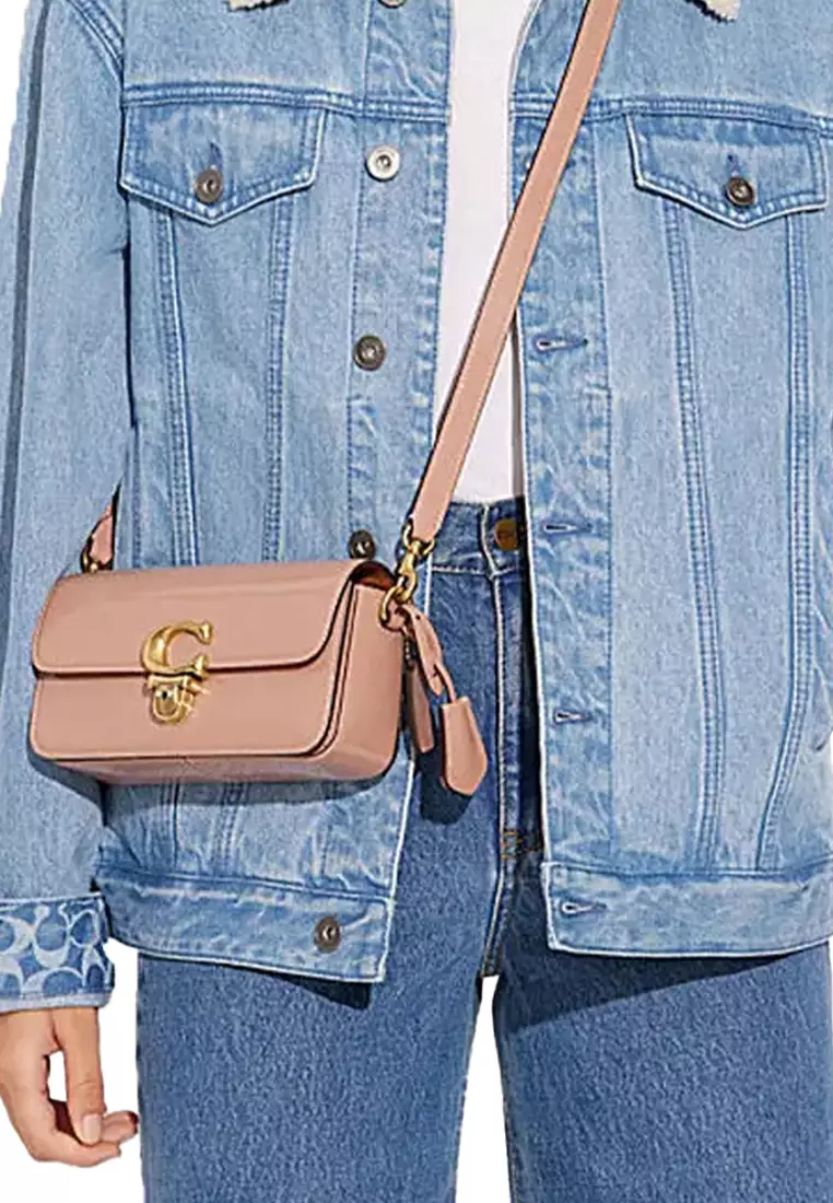 Buy COACH COACH STUDIO Women's Nude Pink Classic Letter Buckle Handbag ...