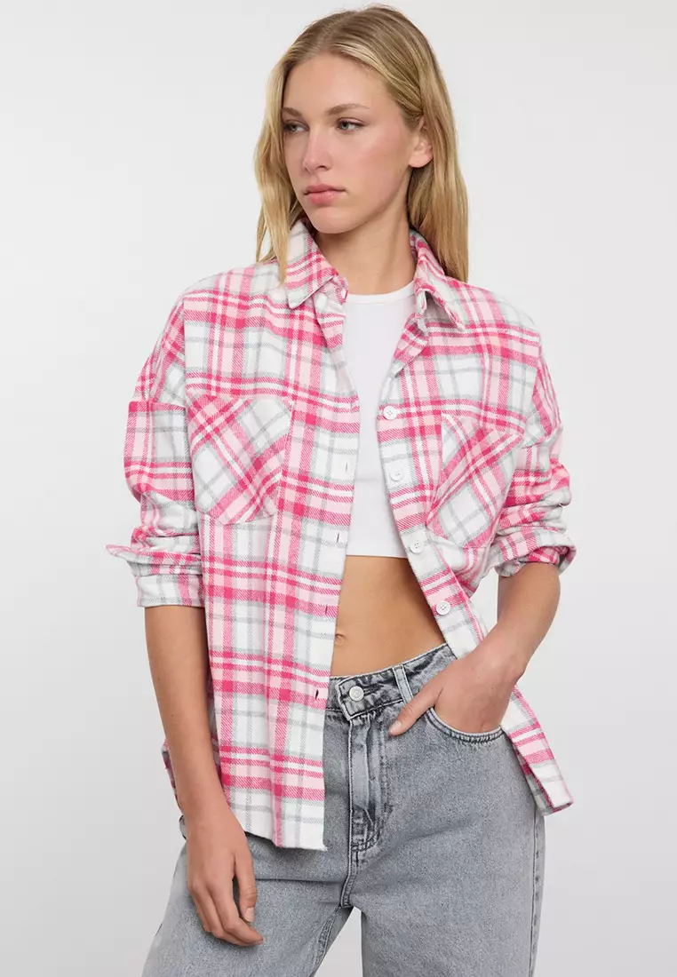 Buy Trendyol Checkered Overshirt 2025 Online | ZALORA Philippines