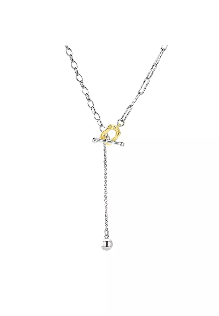 Buy Lara S925 Silver Lava Unique Lockbone Chain 2025 Online | ZALORA ...