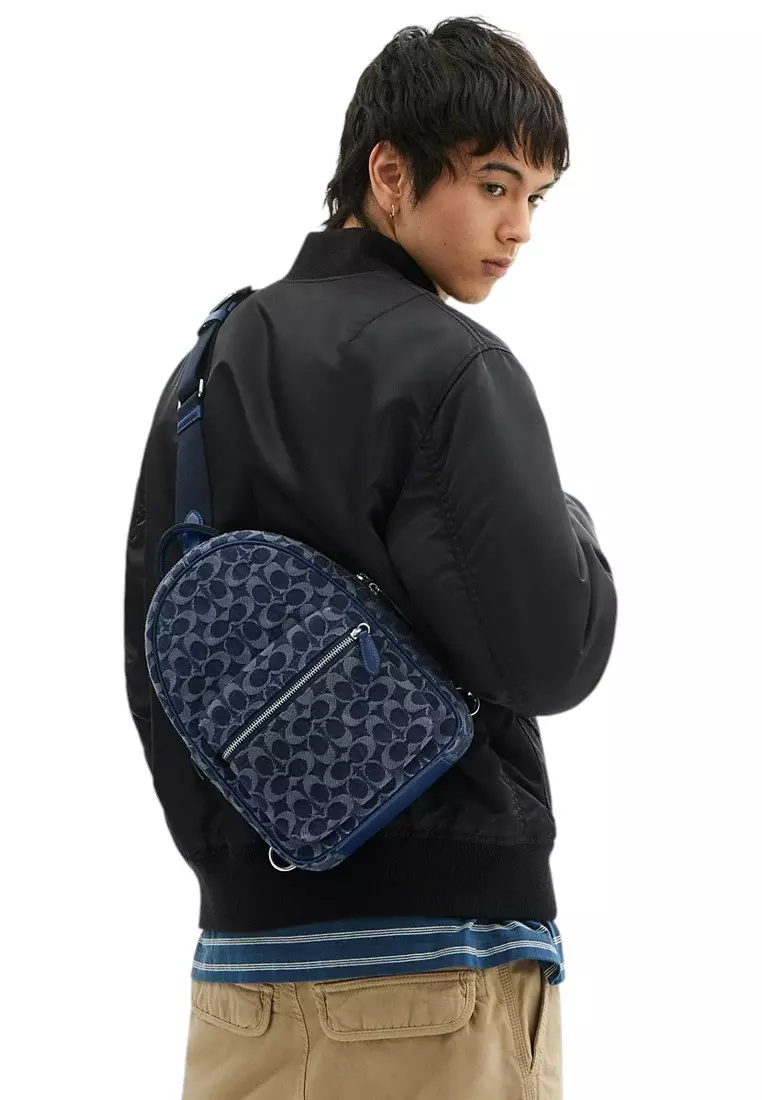 Buy Coach Mens Charter Pack In Signature Denim - Deep Blue 2026 Online ...