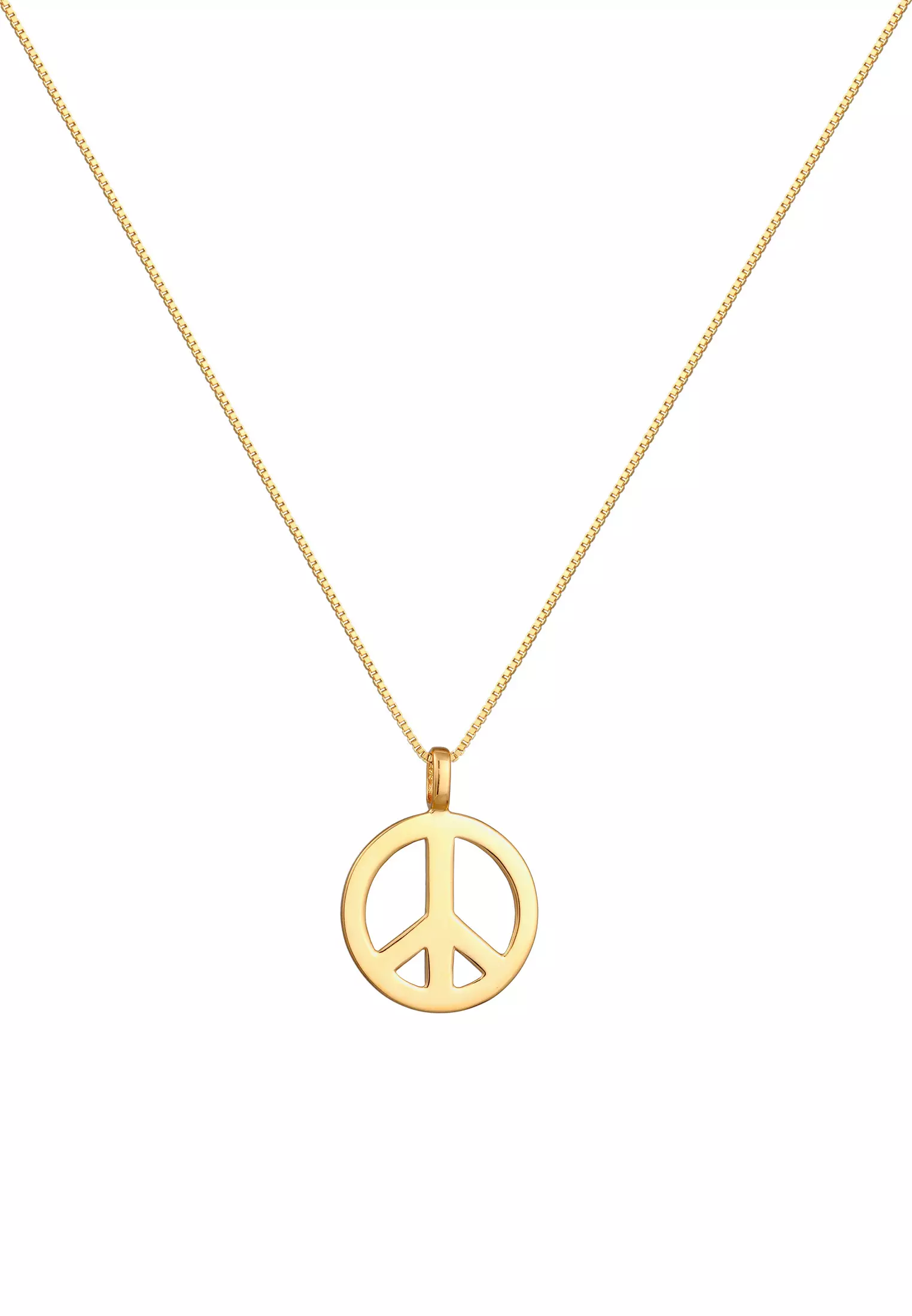 Buy Kuzzoi Necklace Men Peace Pendant Peace Symbol Gold Plated Online ...