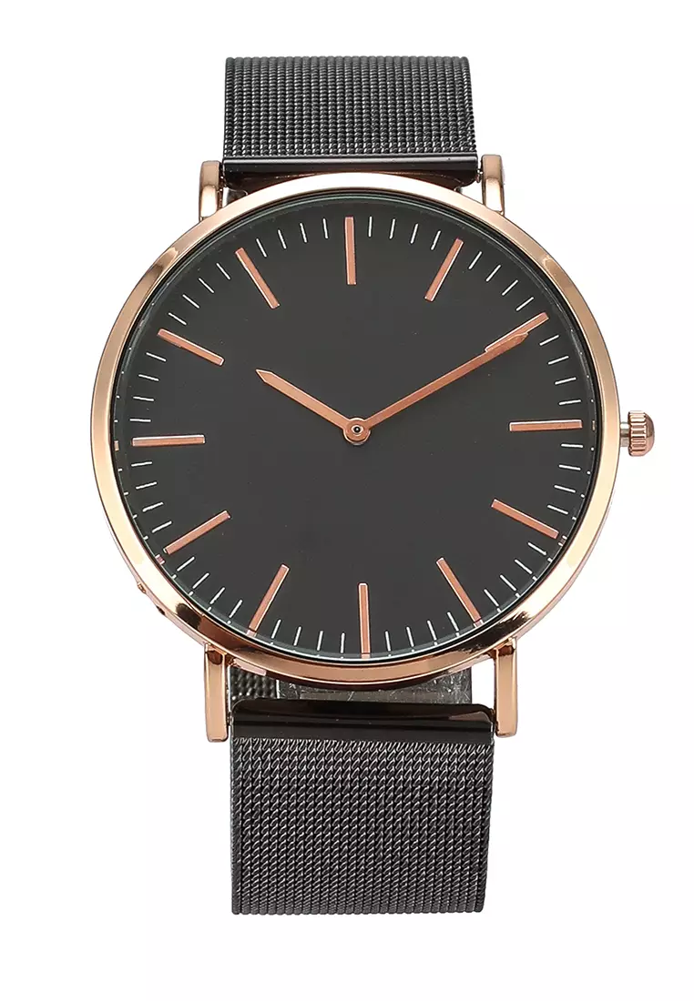 Jual NUVEAU Round Face Mesh Strap Watch Original 2024 | ZALORA Indonesia