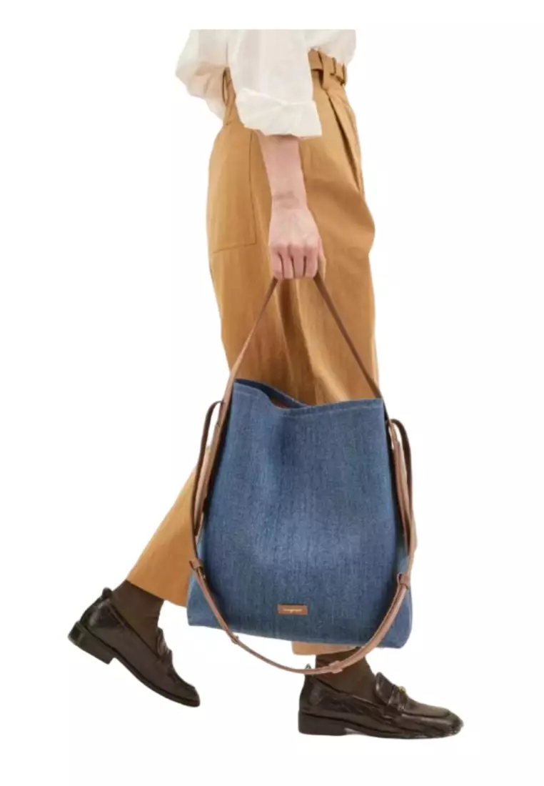 Buy SOEOES Denim Versatile Ear Tote Bag 2025 Online | ZALORA