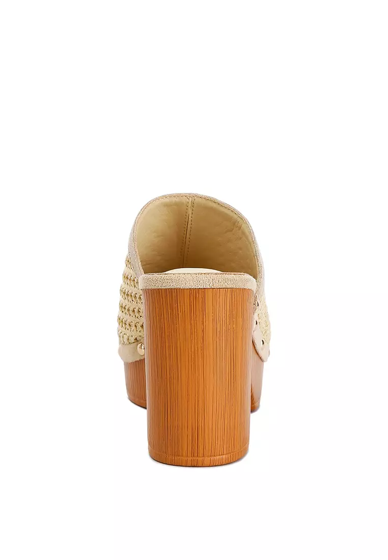 Buy Rag & CO Natural Raffia Platform Clogs 2025 Online | ZALORA Philippines