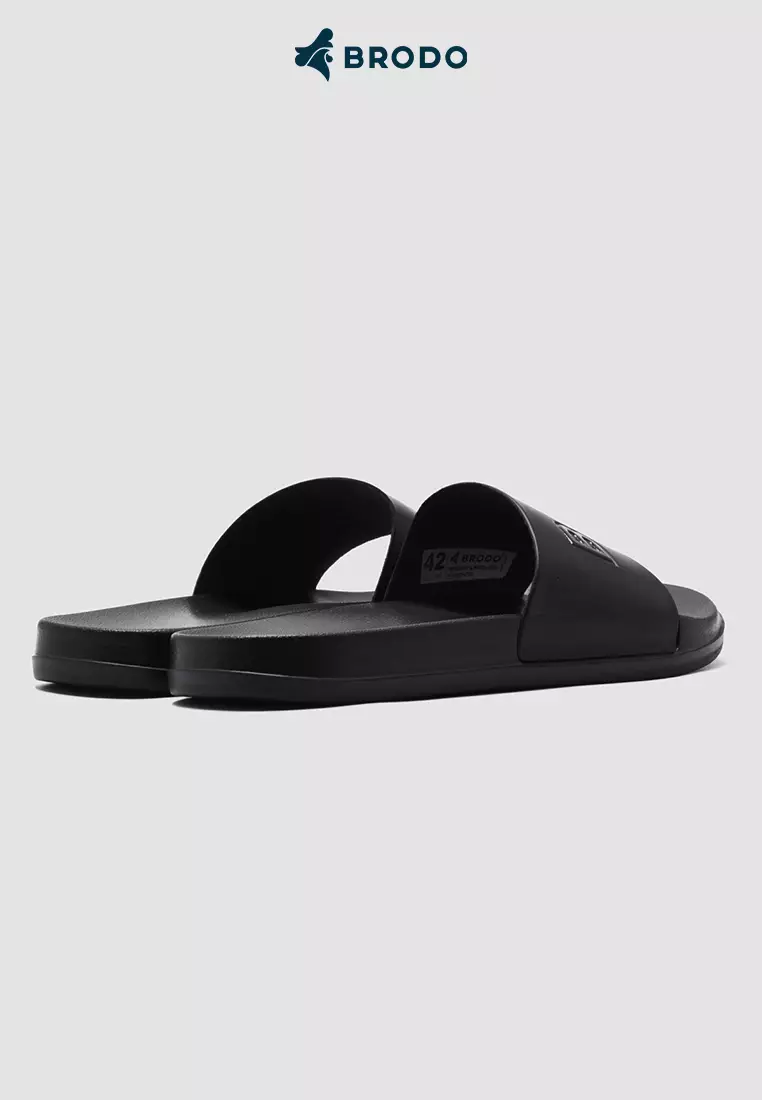 Jual Brodo BRODO - Sandal Broslides BRO-DO Full Black Original 2024 ...