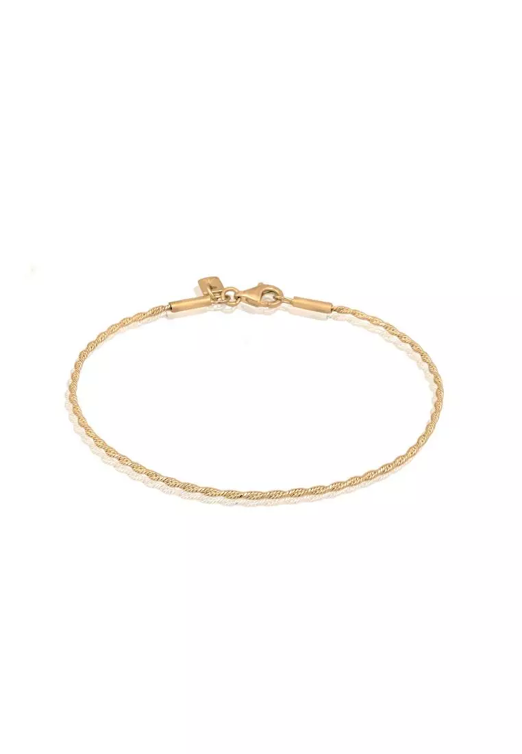 Buy Kuzzoi Men's Silver Twisted Chain Bracelet – Gold-Plated 2026 ...