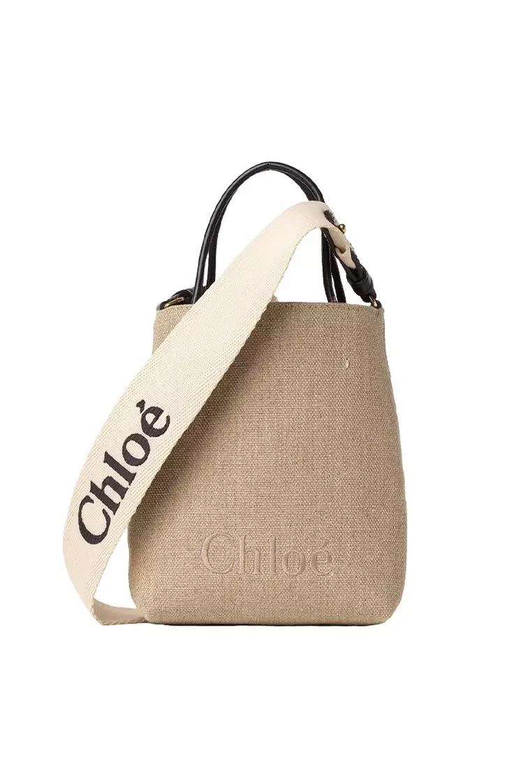 Buy Chloé Sense MicTote Bag in Beige/Black Online | ZALORA Malaysia