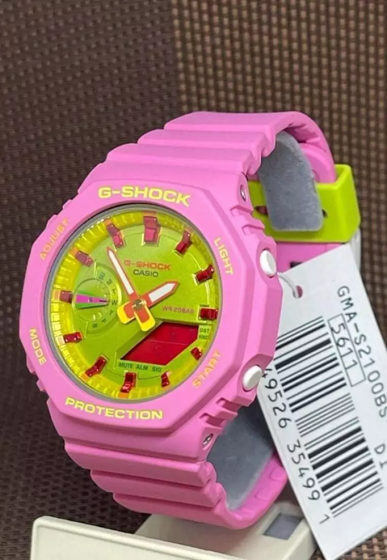 Buy CASIO Casio G-Shock Pink Resin Strap Women Watch GMA-S2100BS-4ADR-P ...